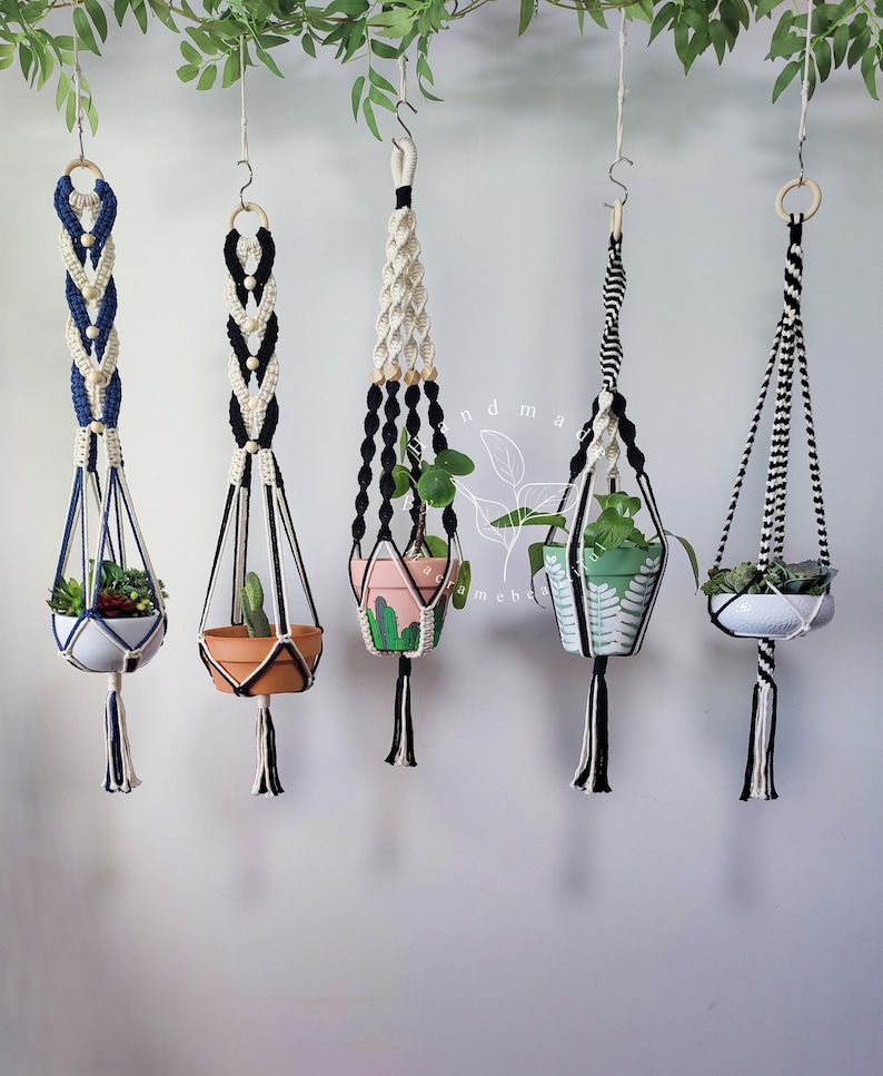 Macrame Plant Hanger Indoor Garden Decor Large Hanging - Etsy