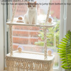 Cat Window Perch Macrame Cat Hammock Window Cat Seat Window Mounted Cat ...