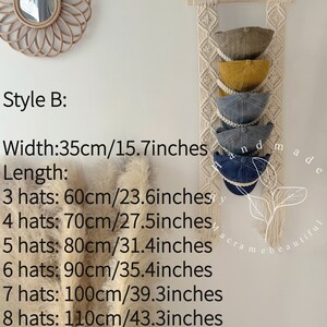 Macrame Baseball Cap Hanger Macrame Hat Holder Cap Organizer Cap ...