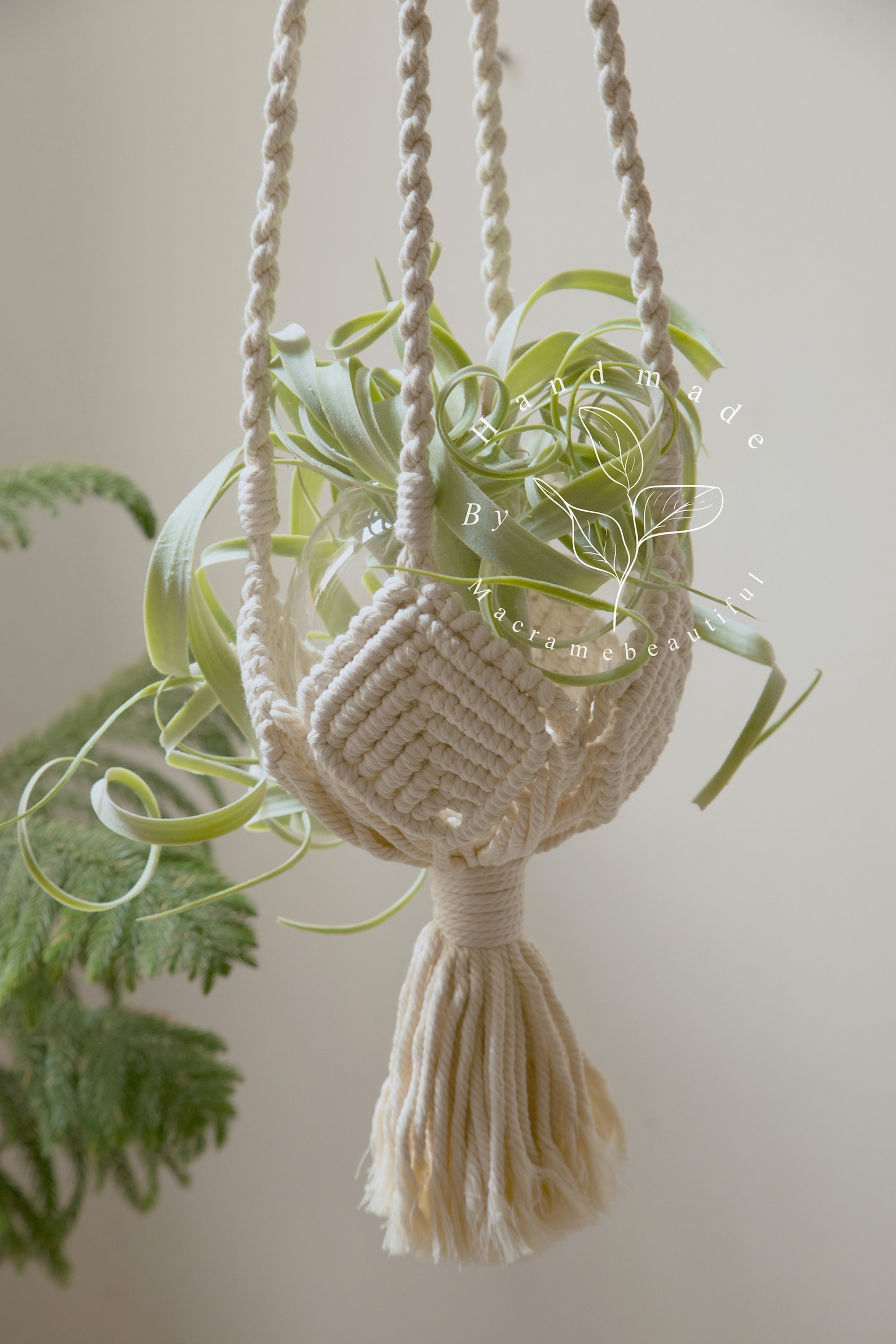 Boho Macrame Plant Hanger Hanging Planter Hanging Plant Holder Indoor ...