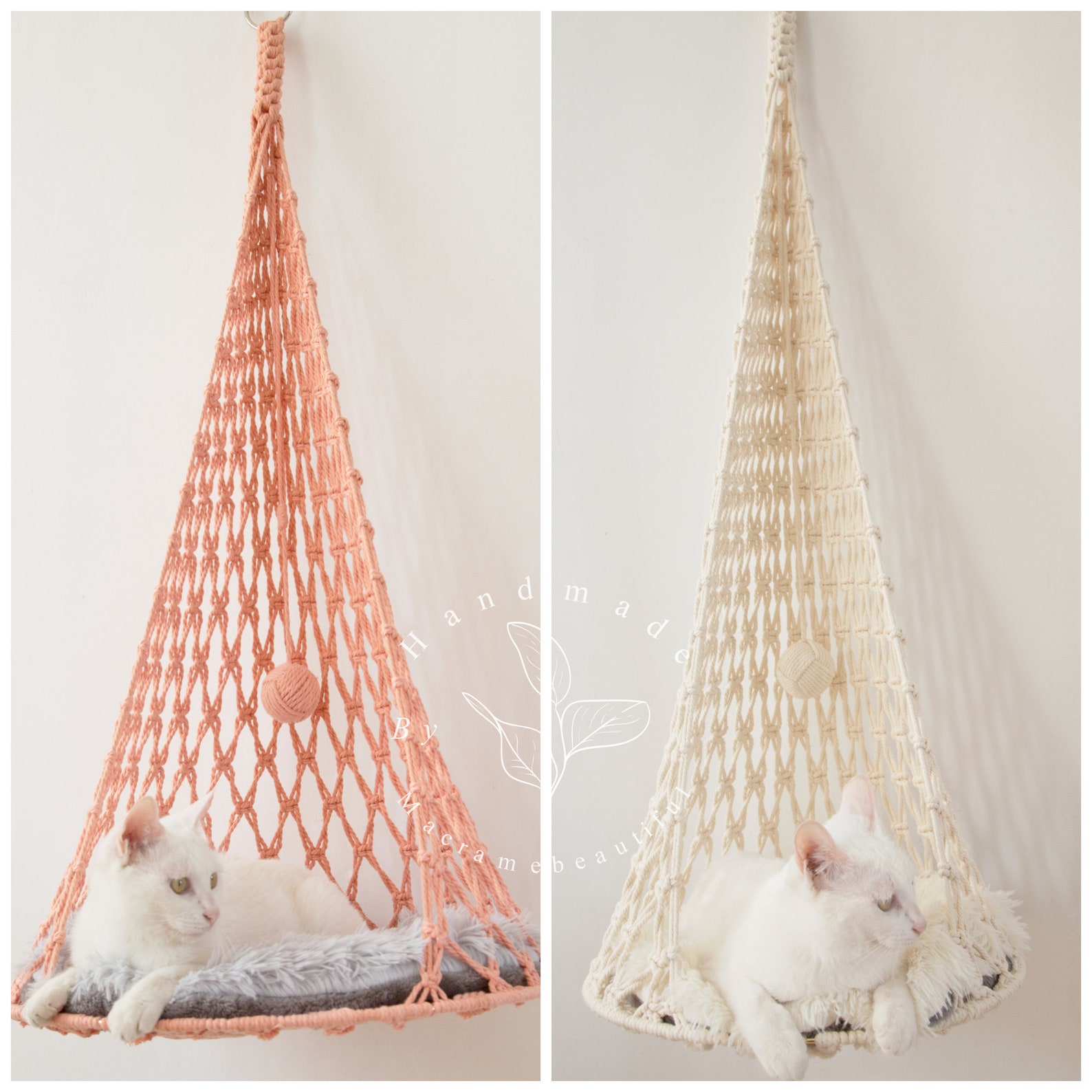 Macrame Cat Bed Cat Hammock Cat Tree Cat Wall Furniture | Etsy