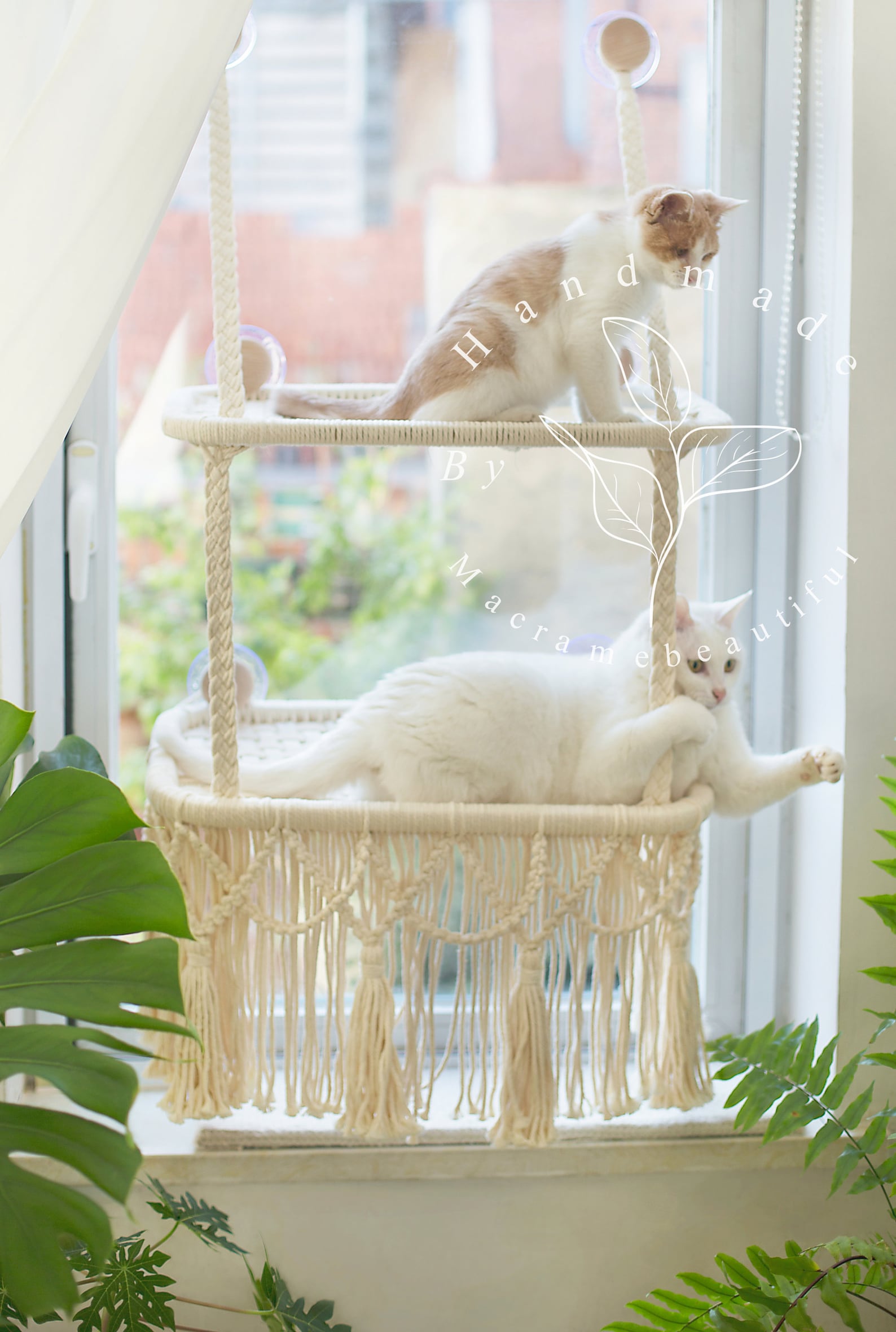 Window Cat Hammock Cat Window Perch Macrame Cat Bed Window Cat Seat Cat ...