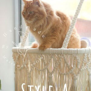 Cat Window Perch Macrame Cat Hammock Window Cat Seat Window Mounted Cat ...