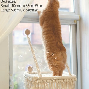 Cat Window Perch Macrame Cat Hammock Window Cat Seat Window Mounted Cat ...