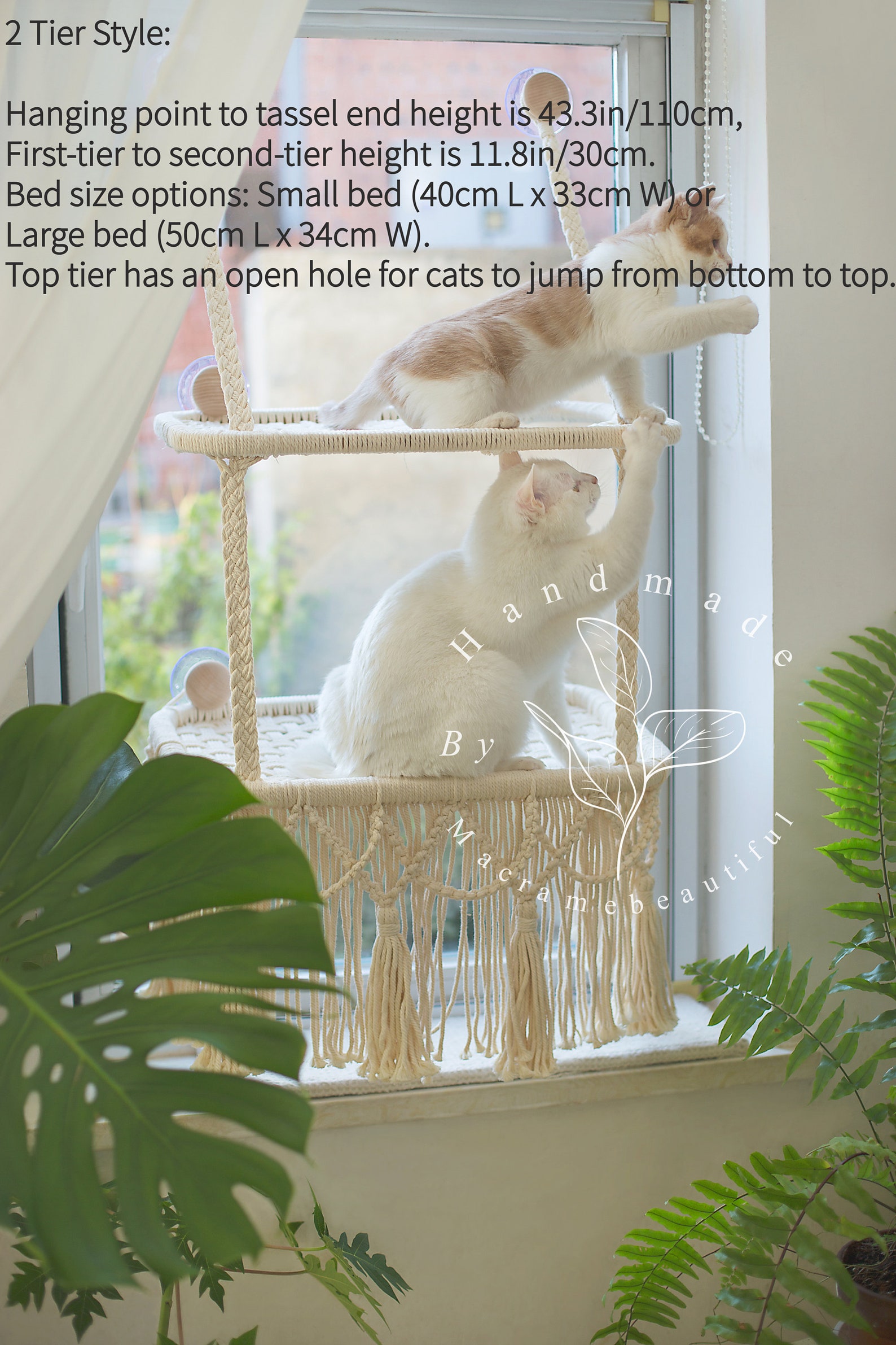 Window Cat Hammock Cat Window Perch Macrame Cat Bed Window Cat Seat Cat ...
