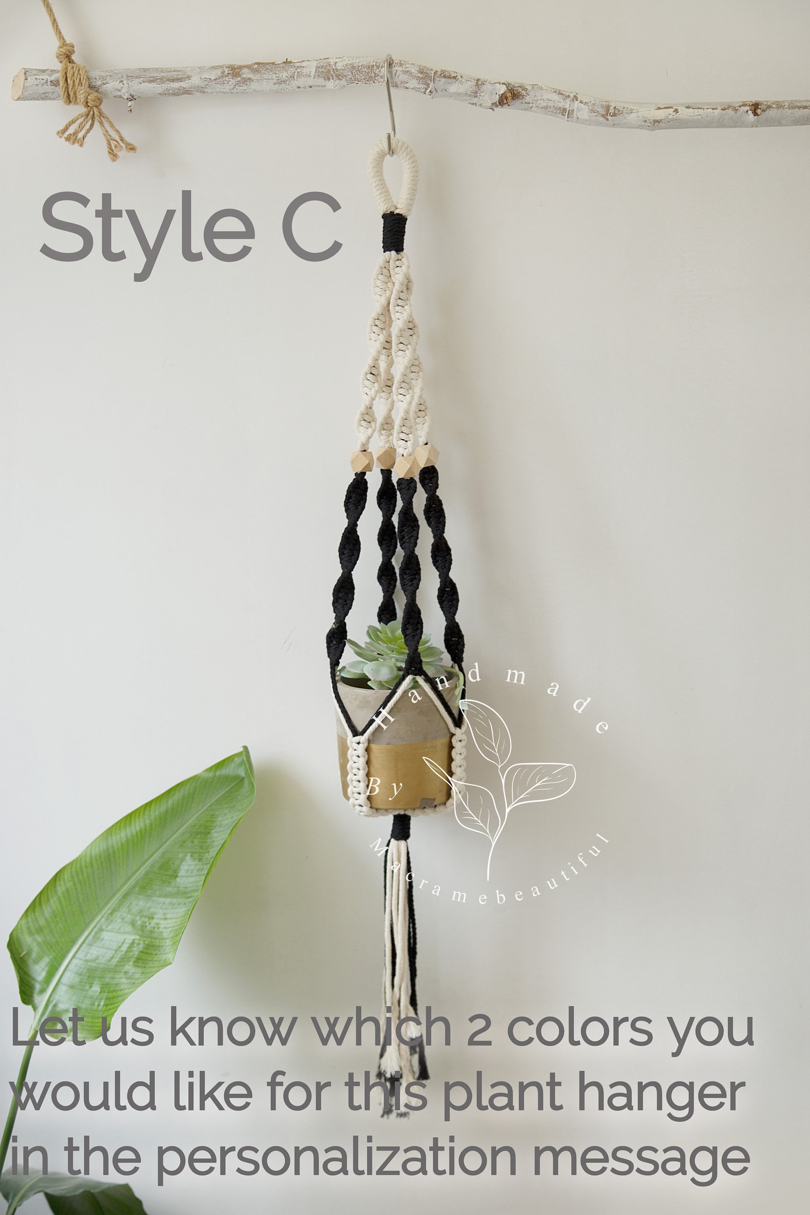 Boho Macrame Plant Hanger Hanging Planter Hanging Plant Holder Indoor ...