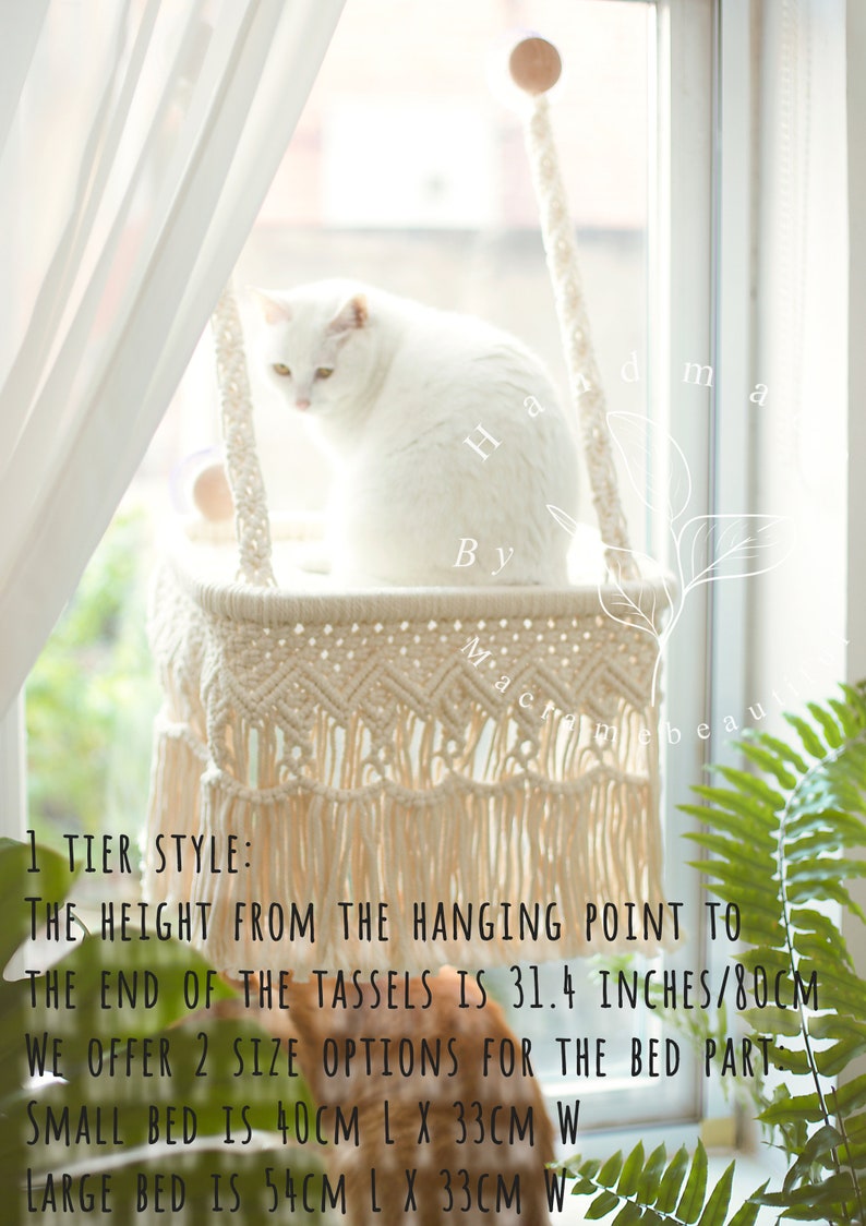 Cat Window Perch Window Cat Seat Macrame Cat Hammock Cat - Etsy