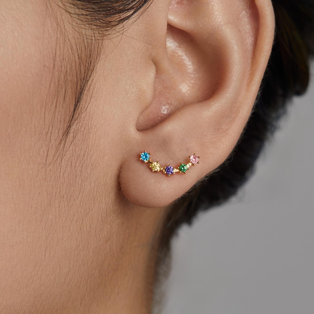 Mothers Birthstones Earrings, Personalized Earrings With Birth Stones ...