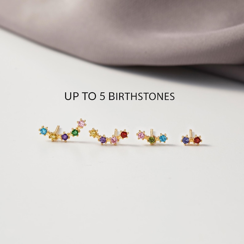 Mothers Birthstones Earrings, Personalized Earrings With Birth Stones ...
