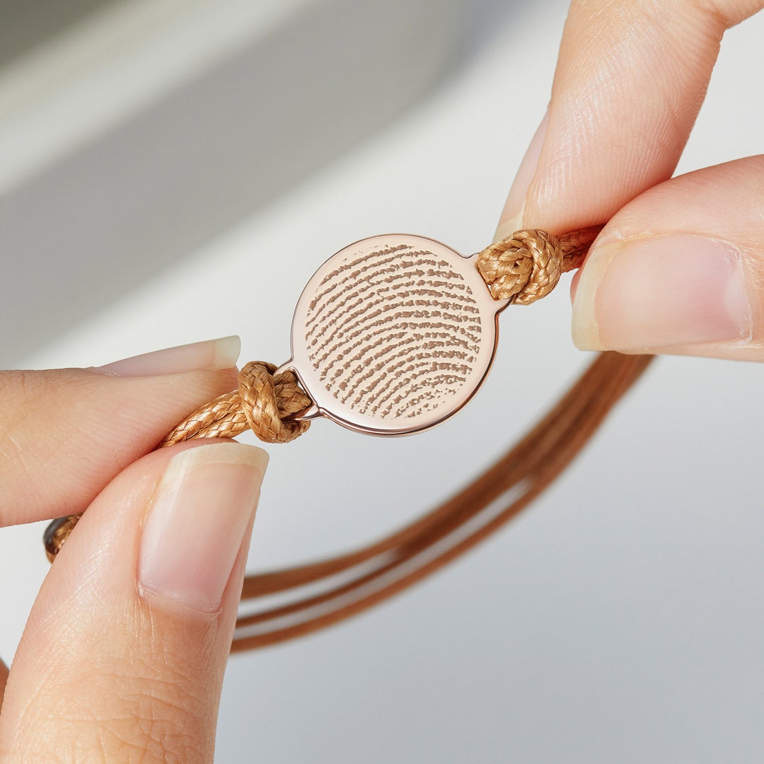 Customized Keepsake Gift, Memorial Fingerprint Jewelry, Sterling Silver ...