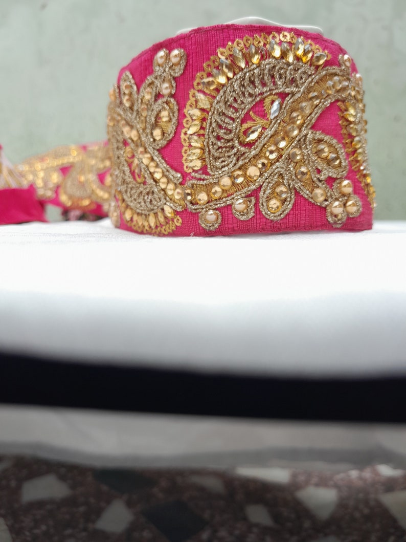 Zari Based Stone Work Lace Hand Made Lace Trim for Extraordinary Look ...