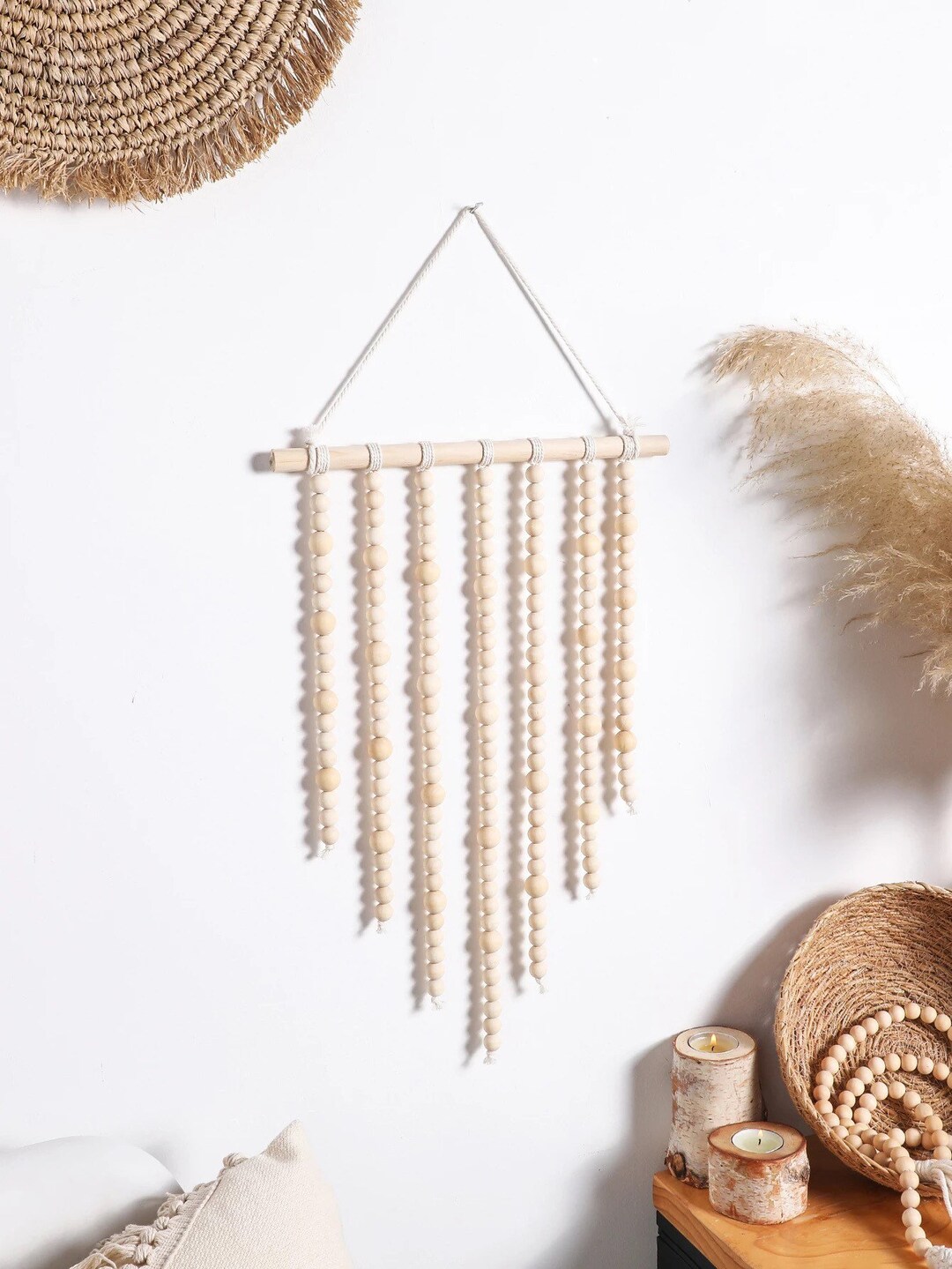 Beautiful Wooden Bead Wall Decor - Etsy