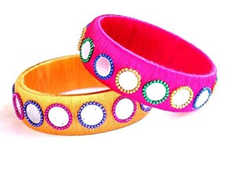 Mirror Work Bangles - Etsy