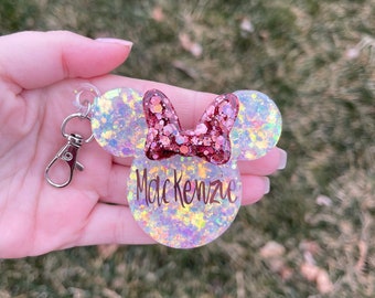 Minnie Keychain - Etsy