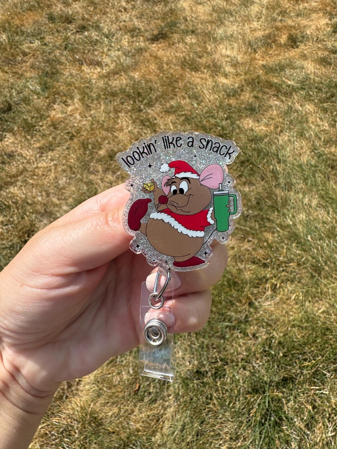 Lookin Like a Snack Badge Reel Christmas Badge Reel Holiday Badge Badge ...