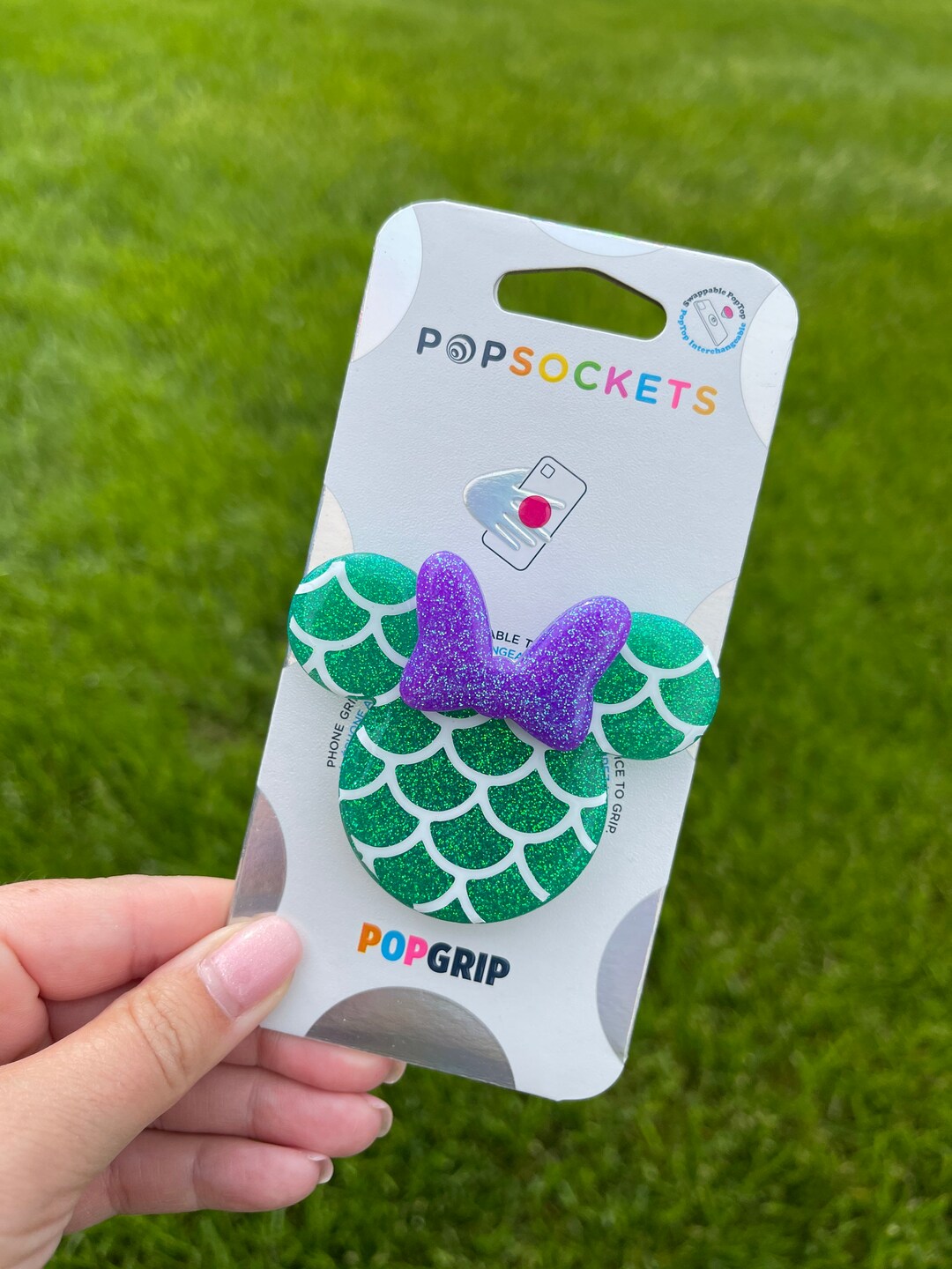 Mermaid Minnie Mouse Inspired Glitter Popsocket Phone Grip - Etsy