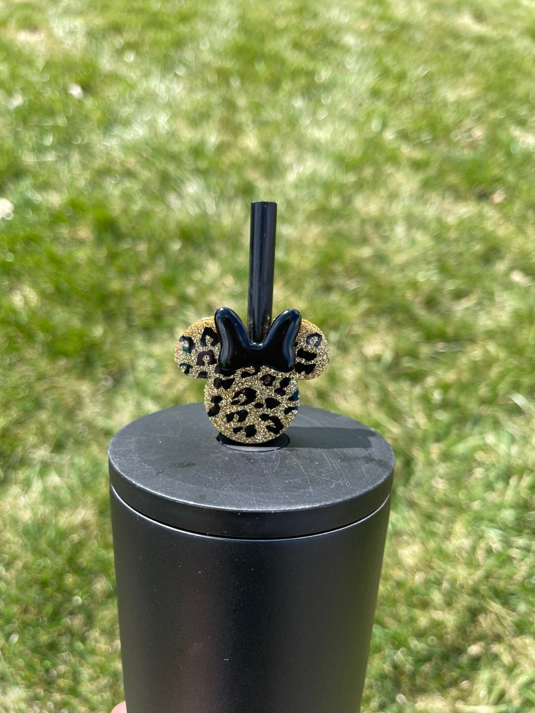 Animal Print Minnie Inspired Straw Topper Disney Straw Topper Straw ...