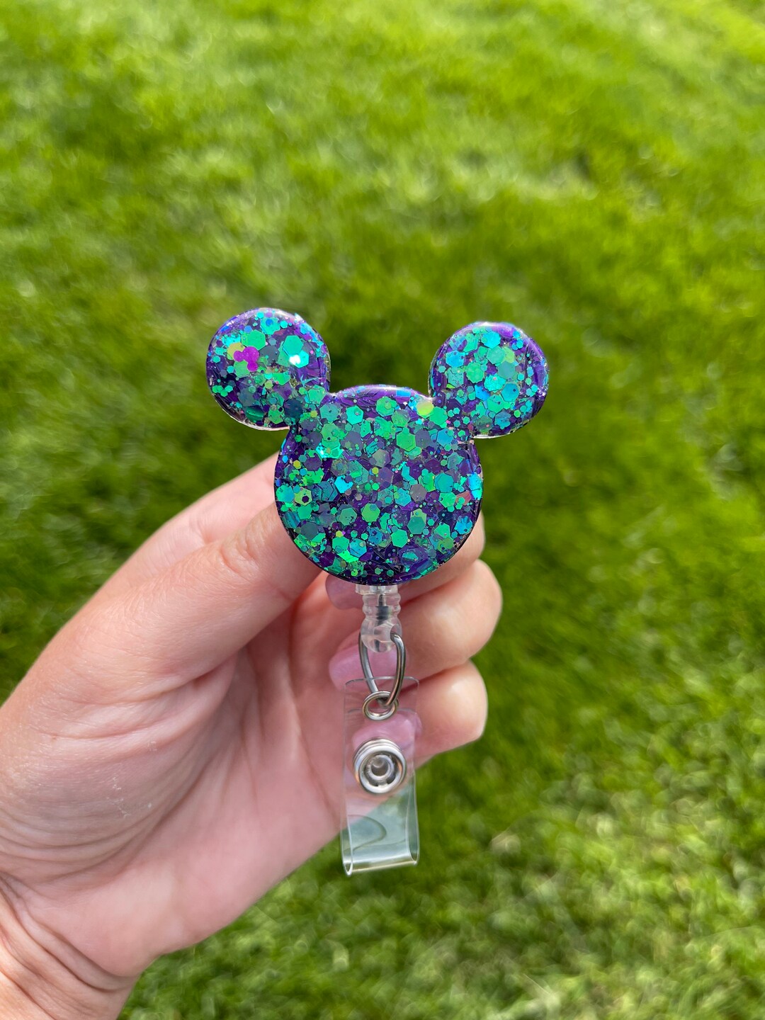 Color Shift Mickey Inspired Badge Reel Disney badge reel badge clip ...