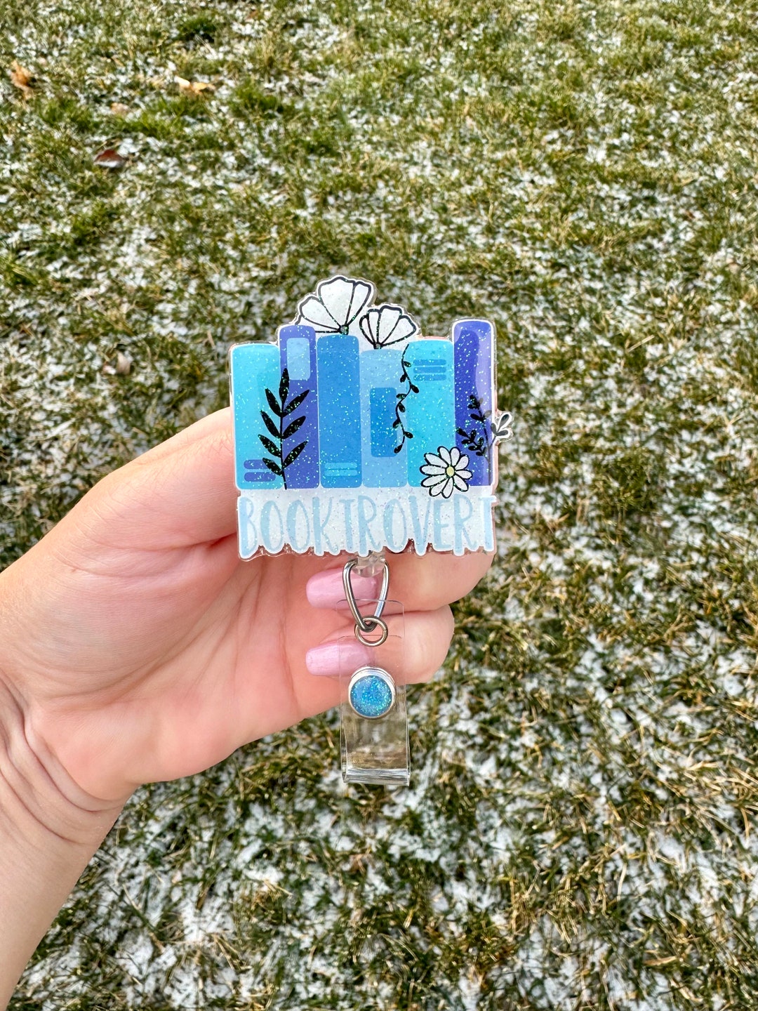 Book Badge Reel | Book Badge Clip | Badge Holder | Read Badge | Nurse ...