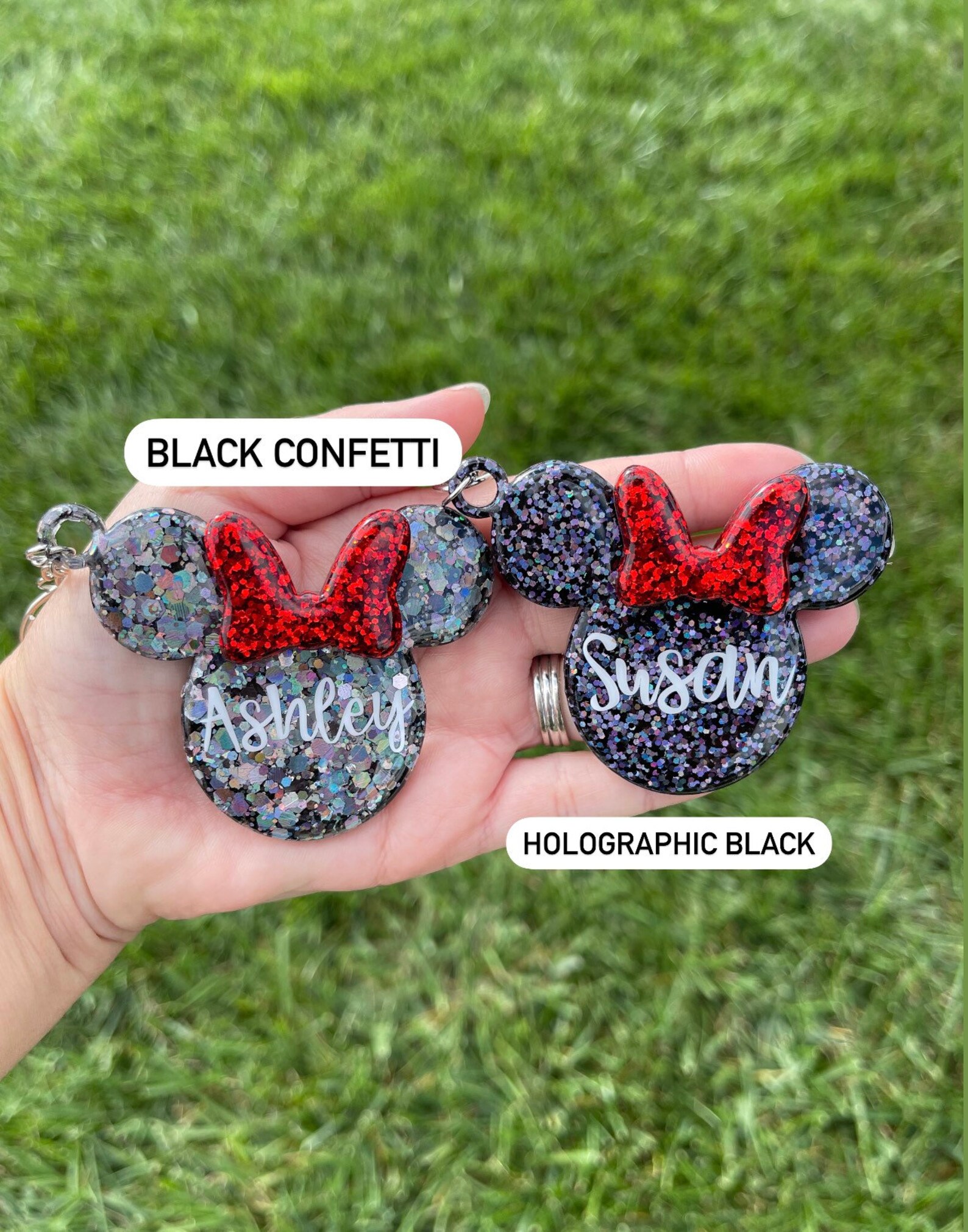 Mickey/minnie Keychain or Bag Charm Disney World | Etsy