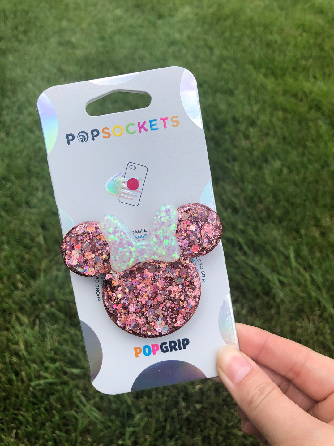 Rose Gold Confetti Minnie Popsocket Phone Holder Phone - Etsy