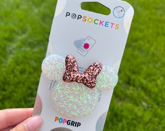 Minnie Rosegold Bow Popsocket | Disney Popsocket | Minnie Popsocket ...