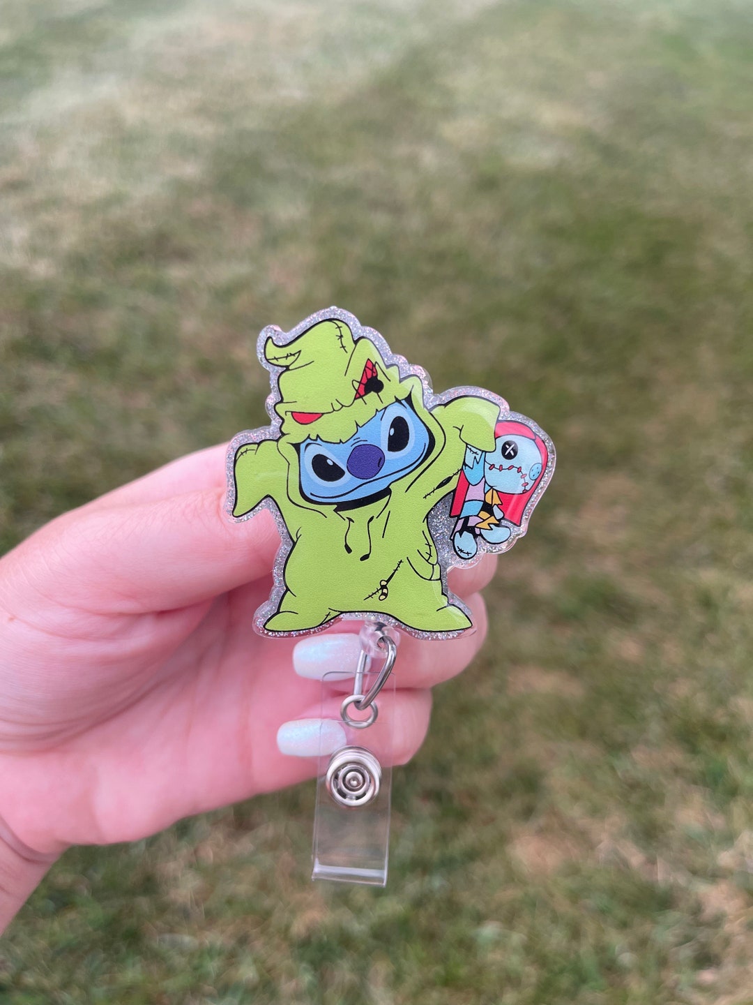 Blue Alien Oogie Boogie Inspired Badge Reel | Disney Inspired Badge ...