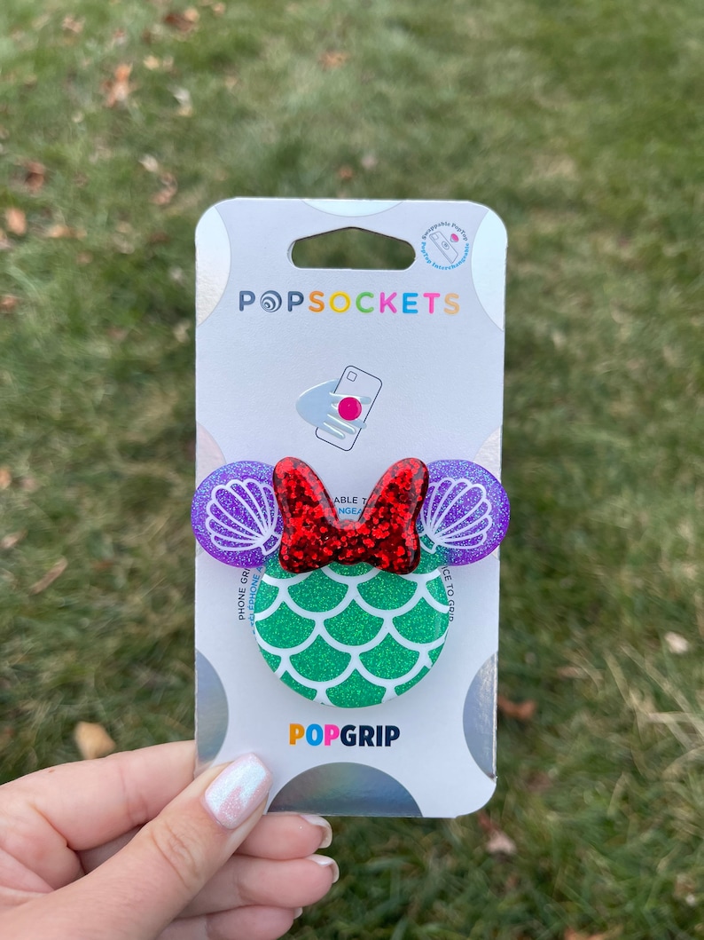 Mermaid Minnie Mouse Inspired Popsocket Pop Socket Disney - Etsy