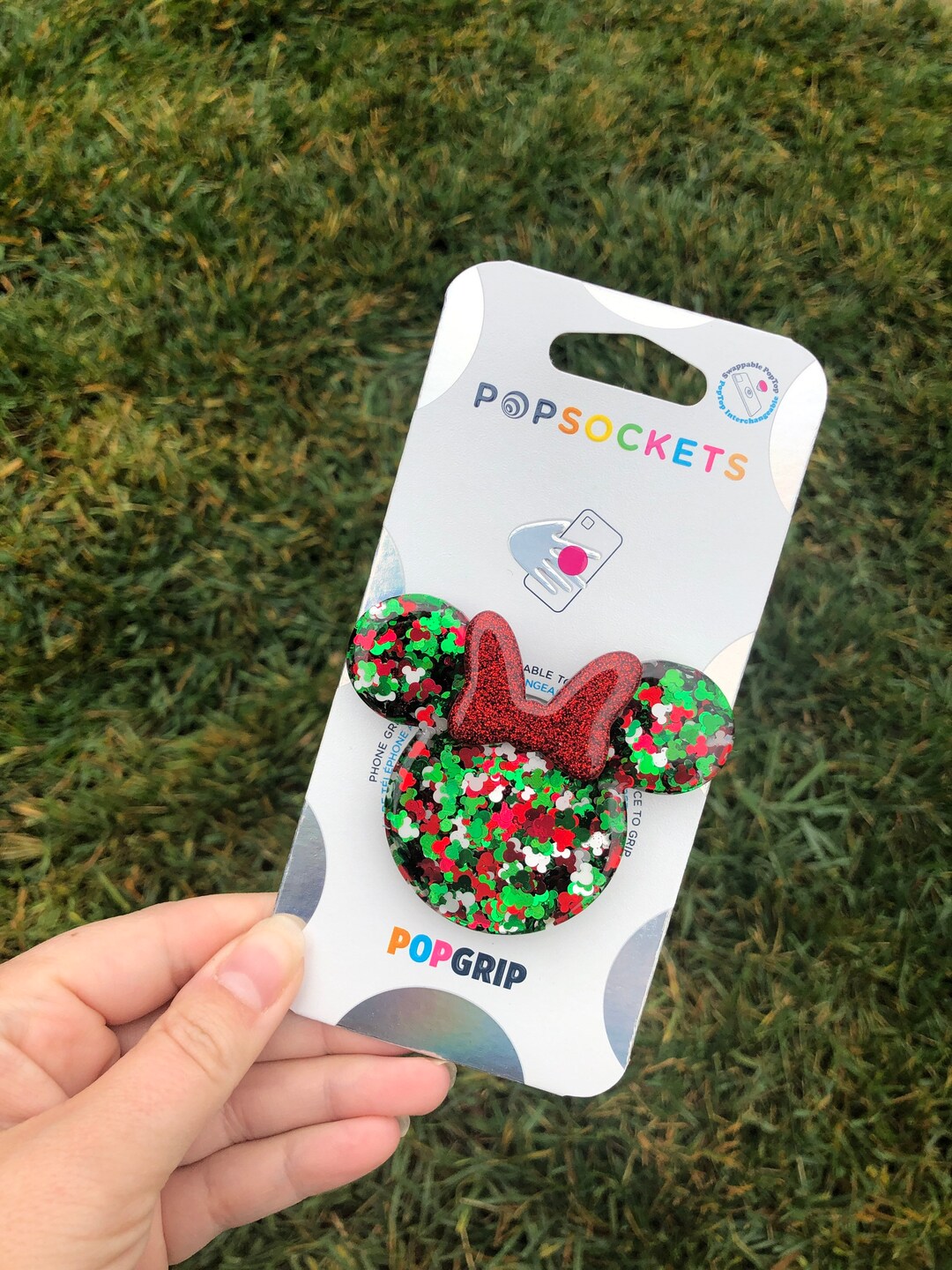 Christmas Mickey Confetti Popsocket | Minnie Popsocket | Mickey Pop ...