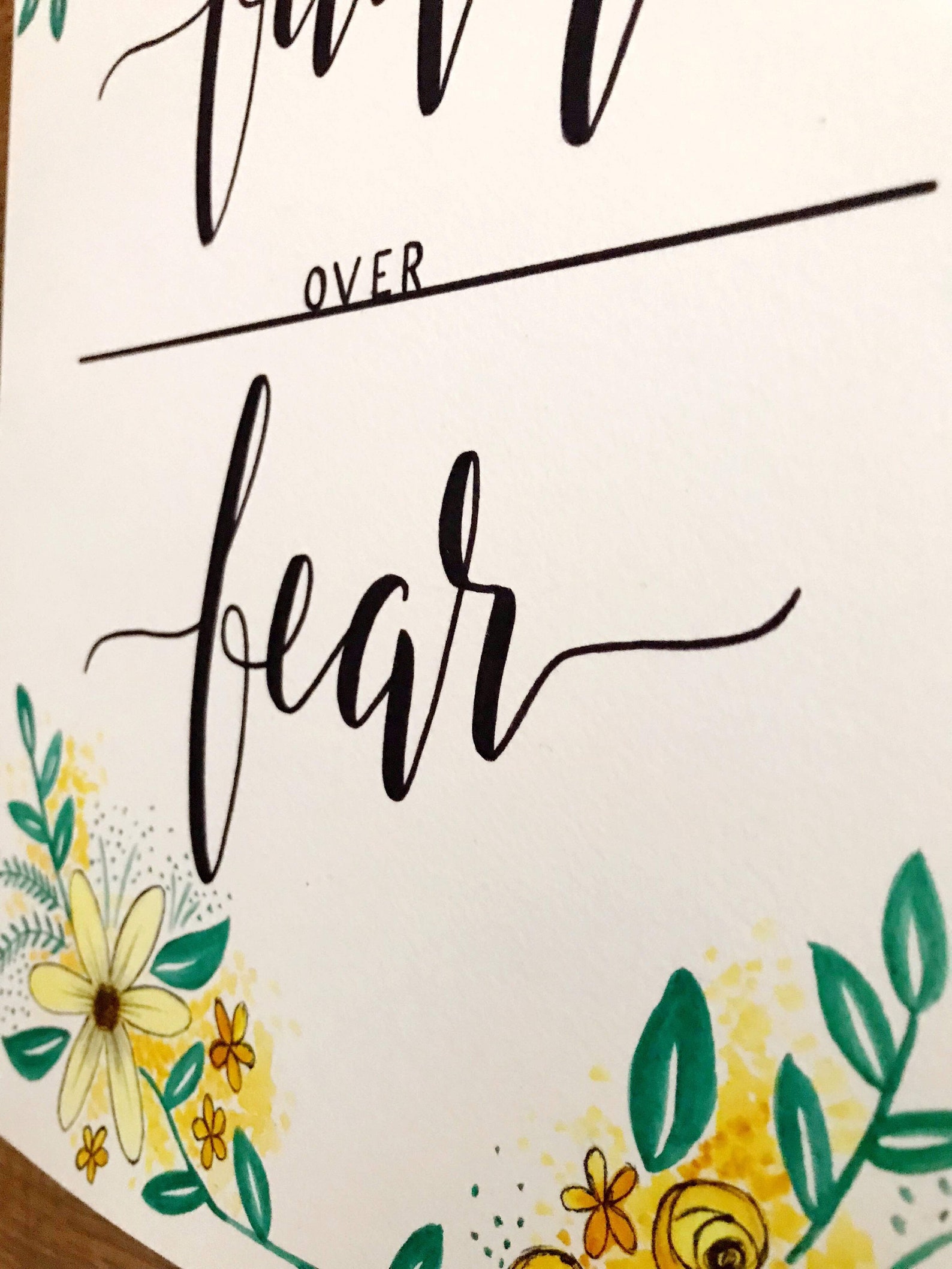 Faith Over Fear Calligraphy Design - Etsy