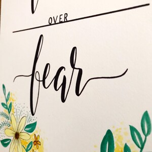 Faith Over Fear Calligraphy Design - Etsy
