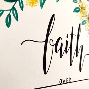 Faith Over Fear Calligraphy Design - Etsy