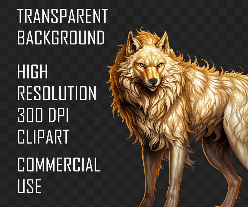 Mythical Wolf Watercolor PNG Set, Majestic Wolf Clipart Bundle, Howling ...