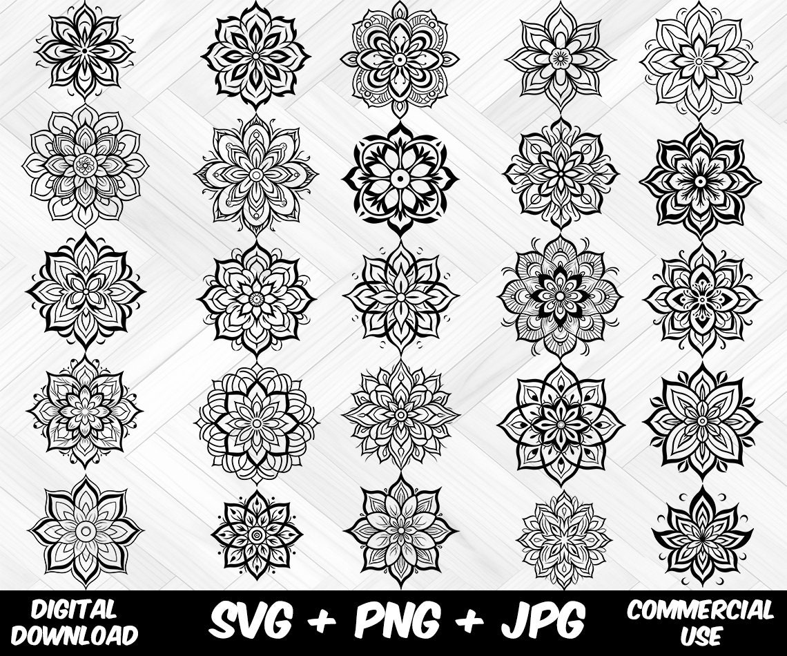 Mandala SVG Bundle, Mandala Coloring Pages, Mandala Laser Cut Files ...