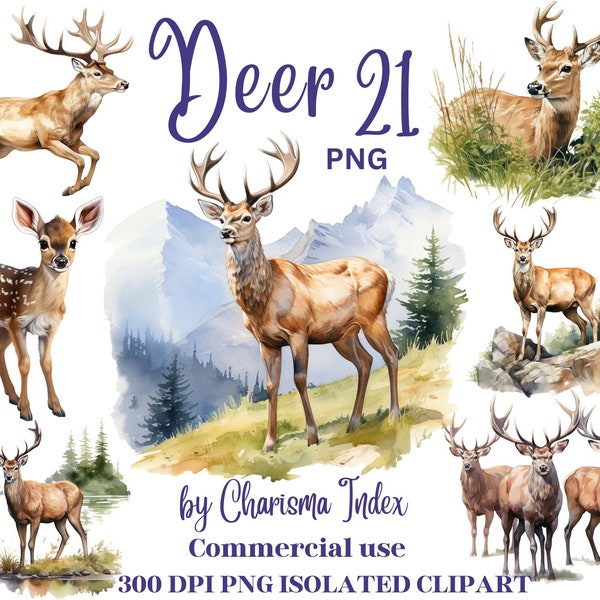 Deer Clipart - Etsy