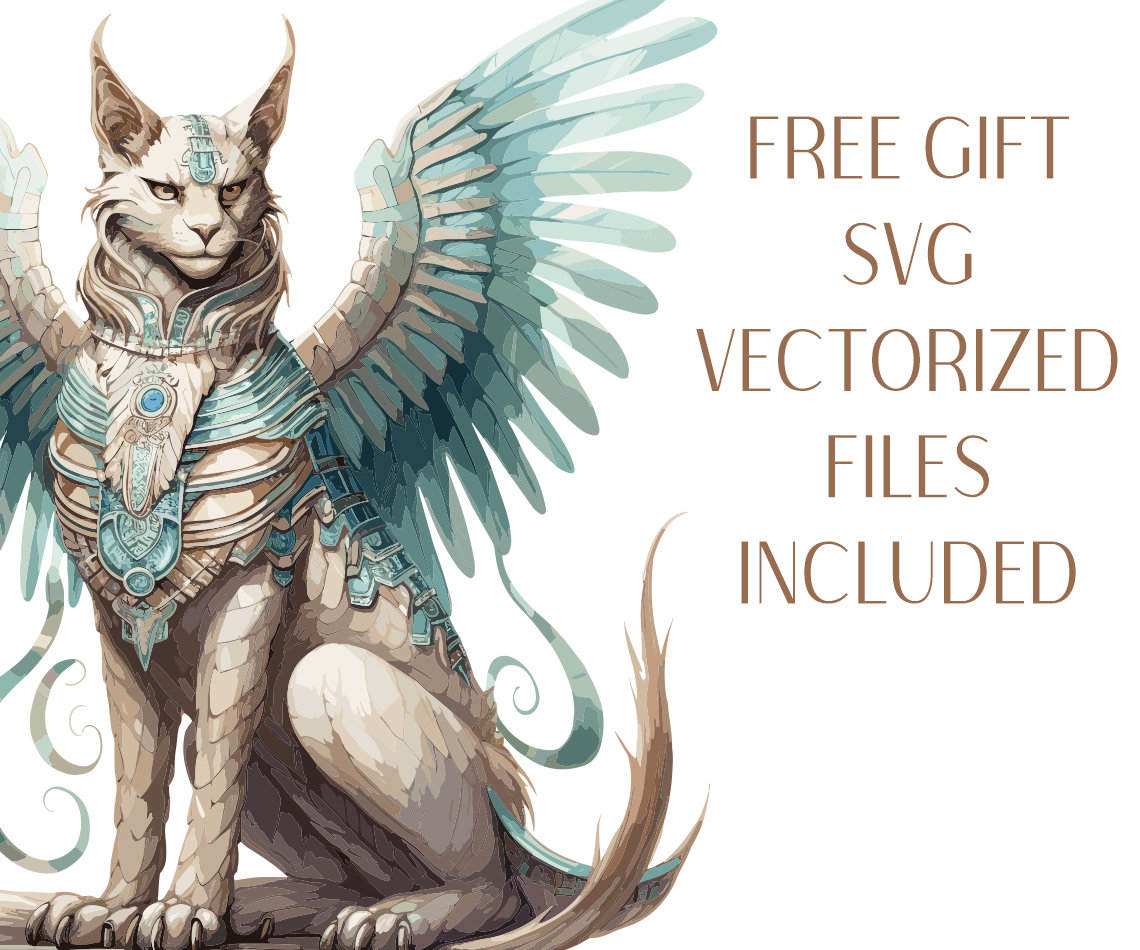 Sphinx Watercolor PNG Set, Mythical Sphinx of 10 Clipart Bundle, Sphinx ...