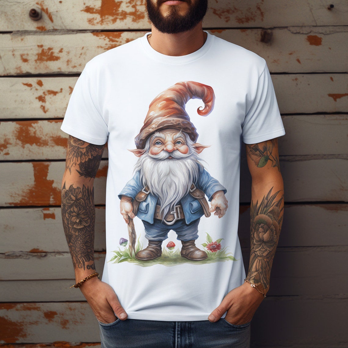 Magical Gnome Watercolor PNG Set, Mythical Gnomes of 27 Clipart Bundle ...