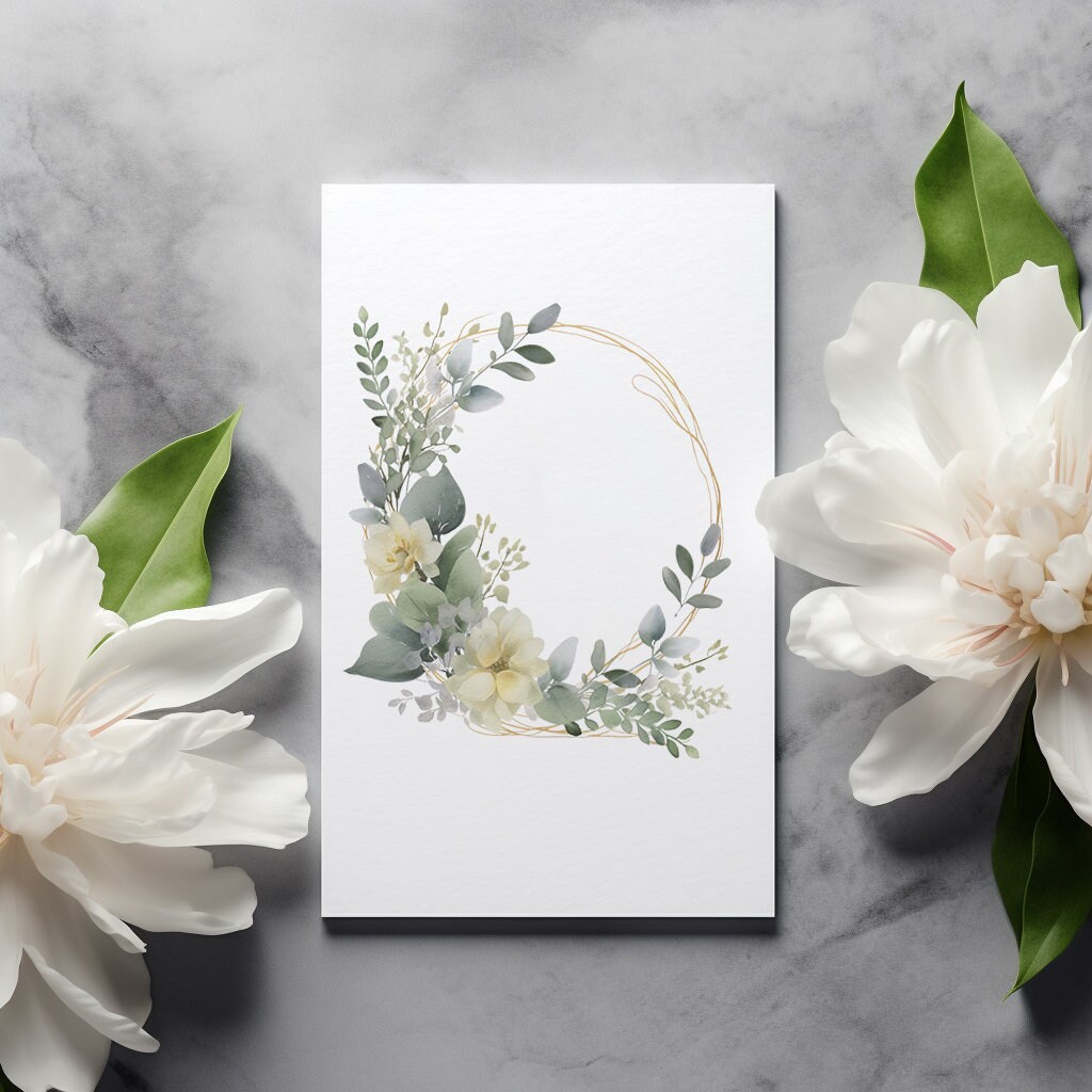 Greenery PNG Frames & Corner Clipart 48 Watercolor Greenery Clip Art ...