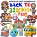 School Clipart PNG Bundle, Cute School Supplies Clipart Set, School ...