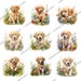 Watercolor Puppy PNG Golden Retriever, Puppy Clipart Bundle ...