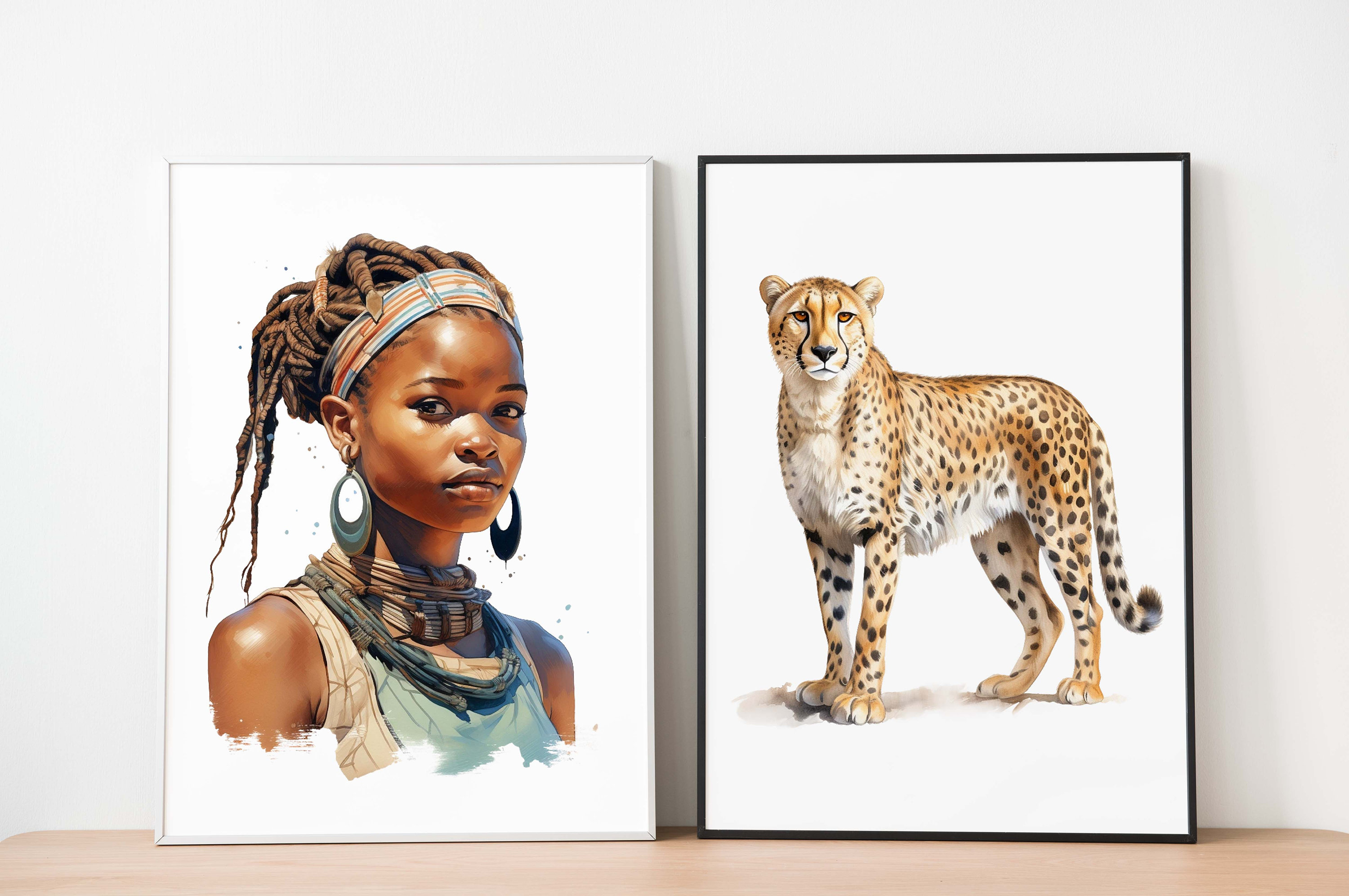 Safari Animal Clip Art Bundle - 90 African Wildlife Watercolor Pngs ...