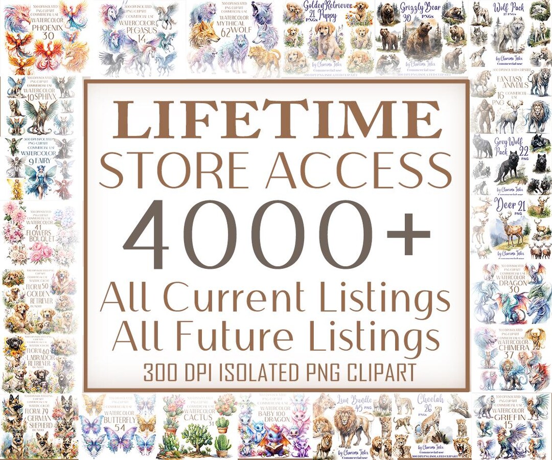 Whole Shop Access Clipart Pngs Svgs Digital Papers - Unlimited Store ...