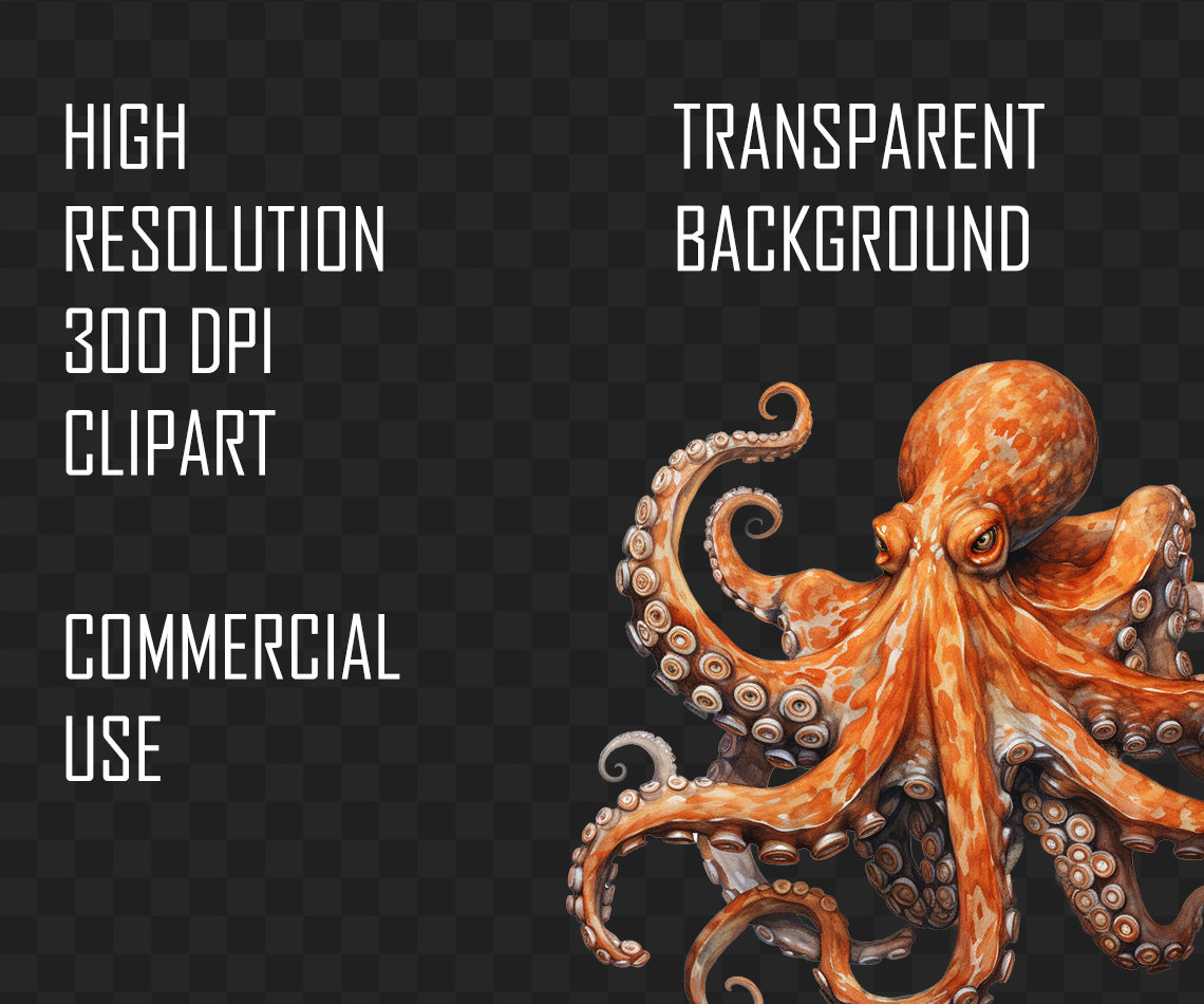 Under Sea Creatures Bundle, Watercolor Ocean Life Clipart Set of Fish ...