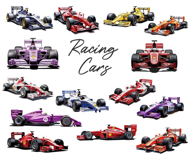 Watercolor Racing Cars 56 PNG, Race Cars Clipart Bundle, Racing Vehicle ...
