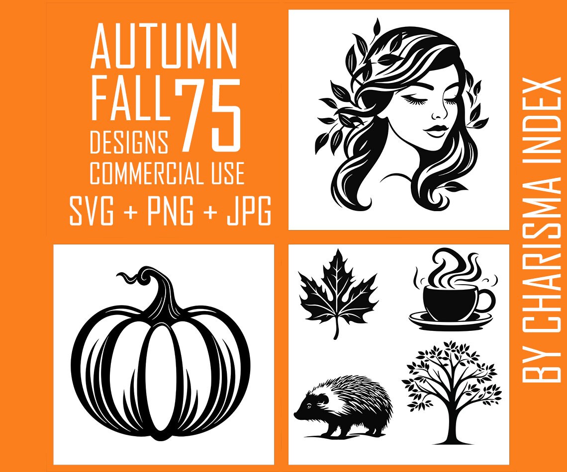 Autumn SVG Bundle Fall Clipart and Craft Designs Hello - Etsy