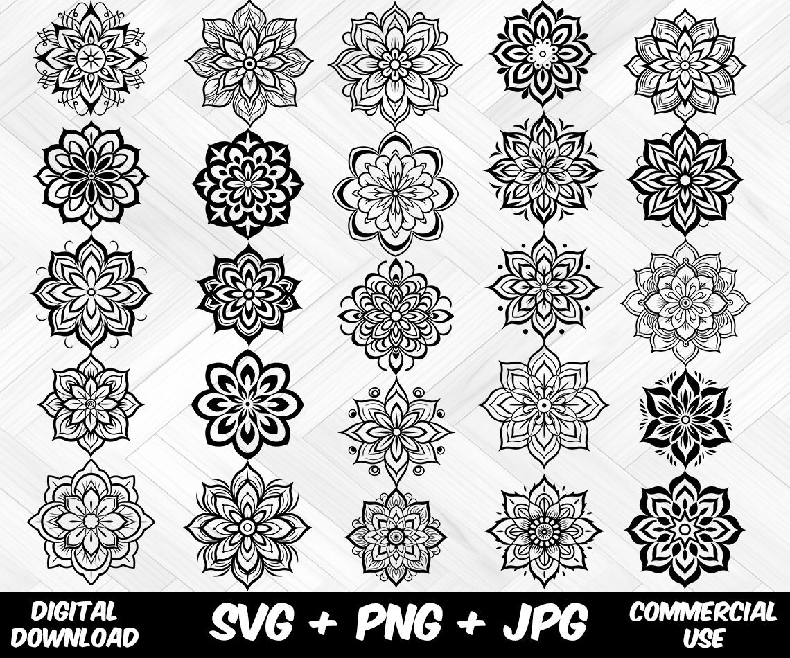 Mandala SVG Bundle, Mandala Coloring Pages, Mandala Laser Cut Files ...
