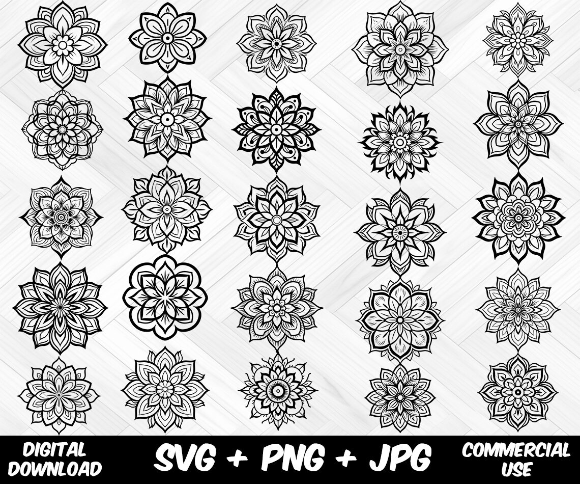 Mandala SVG Bundle, Mandala Coloring Pages, Mandala Laser Cut Files ...