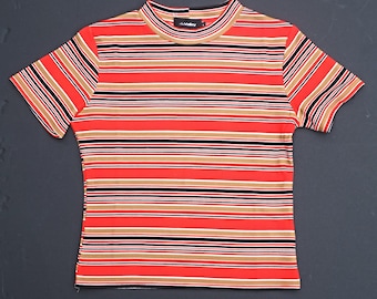 Orange striped shirt | Etsy