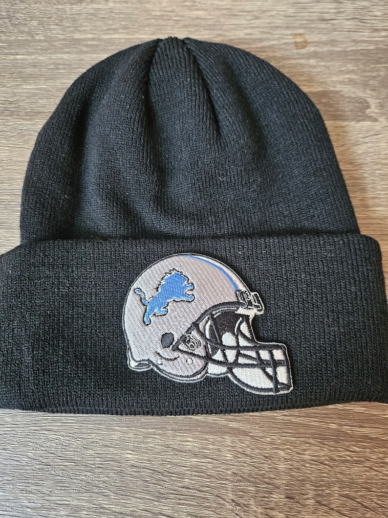 Vintage Detroit Lions Patch Winter Hat - Etsy
