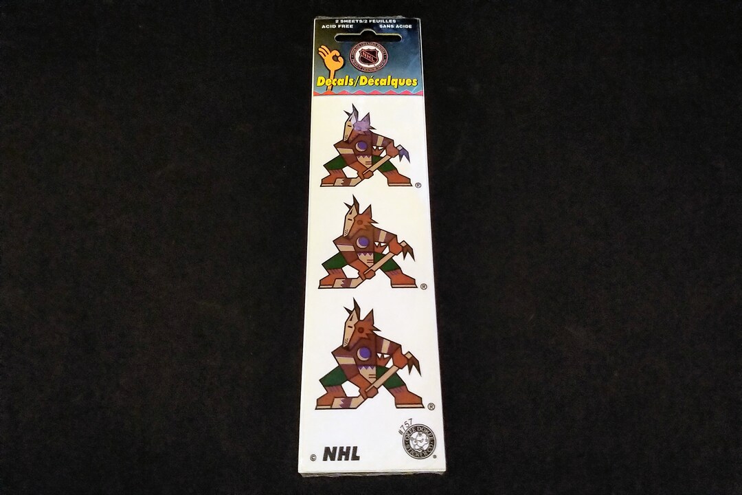 Vintage 90s Phoenix Coyotes Kachina Logo Sticker Sheet - Etsy